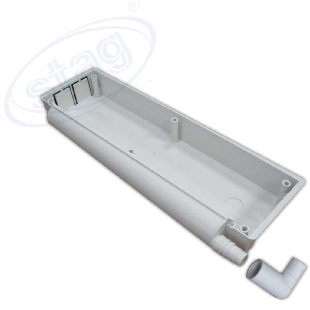 Caja de preinstalación para aire acondicionado, con regleta para desag